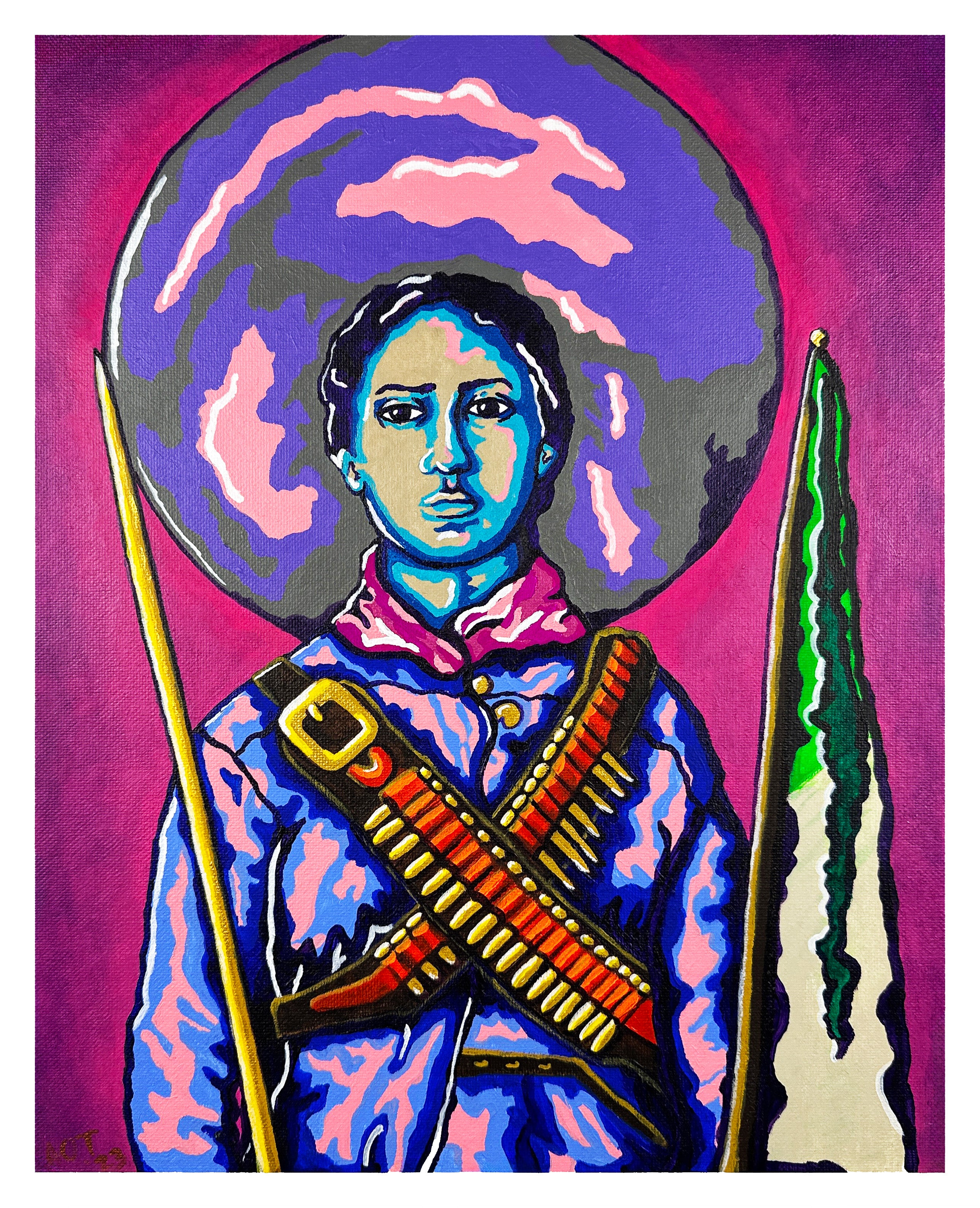 "La Soldadera" Original Painting 11" x 14" – Oso Toro Artworks